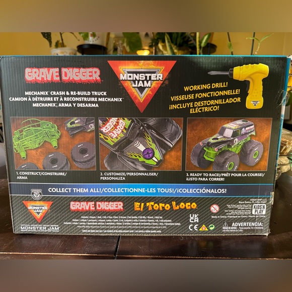 Monster Jam | Toys | Monster Jam Mechanix Crash Rebuild Truck Grave ...